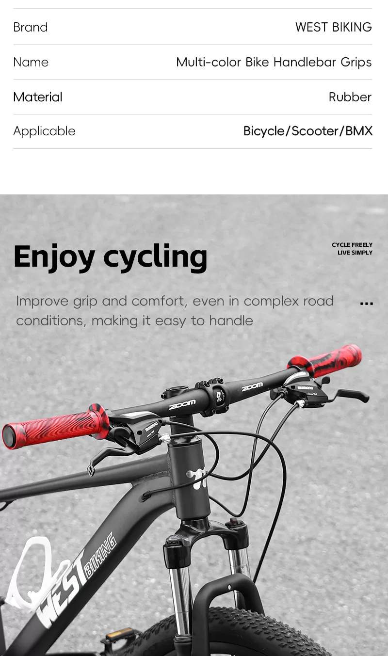WEST BIKING Multicolor Bike Handlebar Grip - BeaverBike